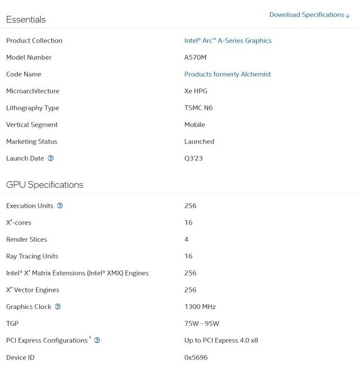 Intel Releases Sharp Arc A570M and Arc A530M Notebook Standalone ...