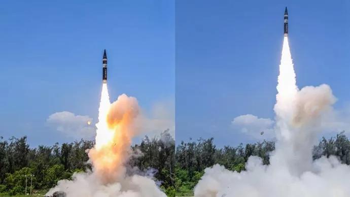 The Indian military successfully tested the "Agni" ballistic missile ...