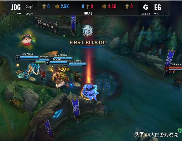 League of Legends S12 World Championship: KANAVI got first blood in 43 seconds at the start, JDG ...