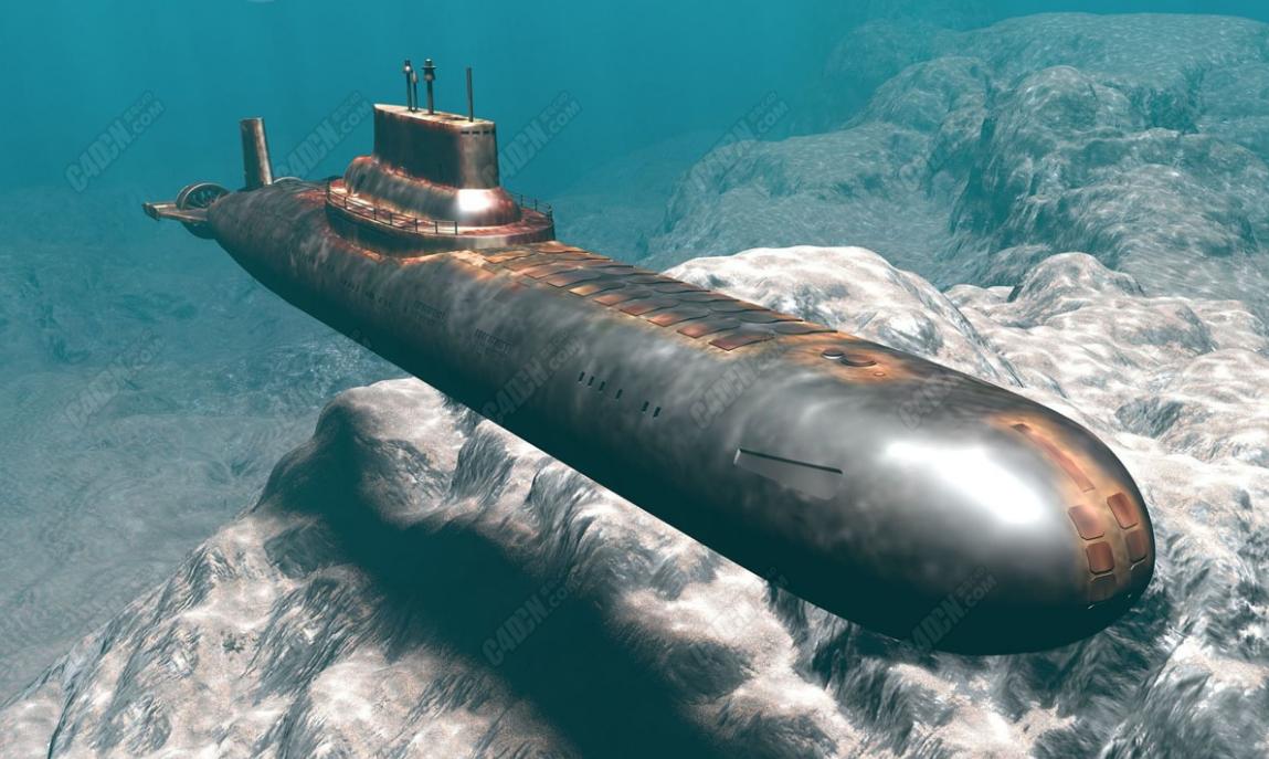 If the submarine turns off its engine and lies quietly under the ...