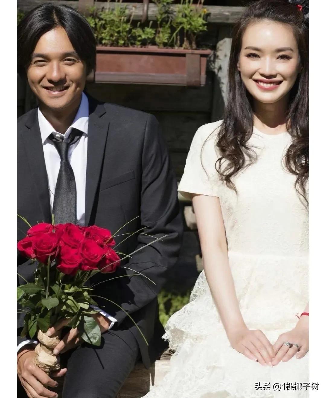 Shu Qi and Feng Delun's wedding photos, no luxury wedding dress simple ...