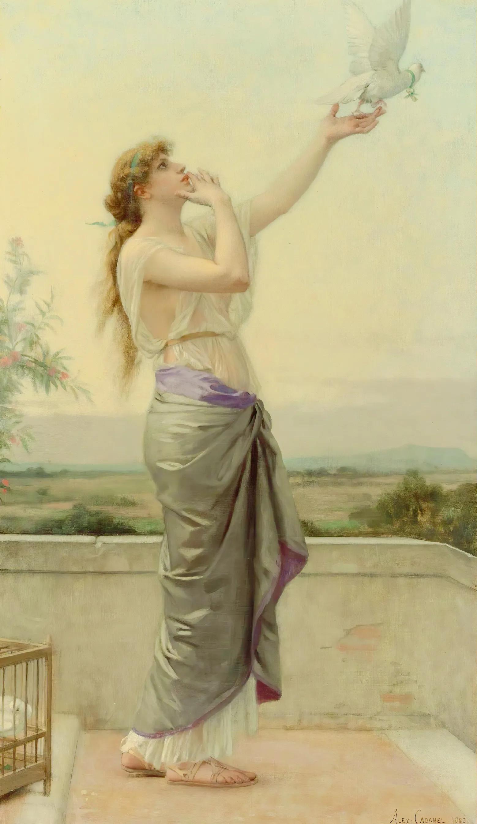 A collection of paintings by the famous French painter Alexandre ...