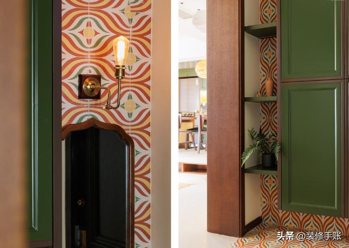 132㎡ tropical Nanyang style, refreshing and rich green papaya color ...