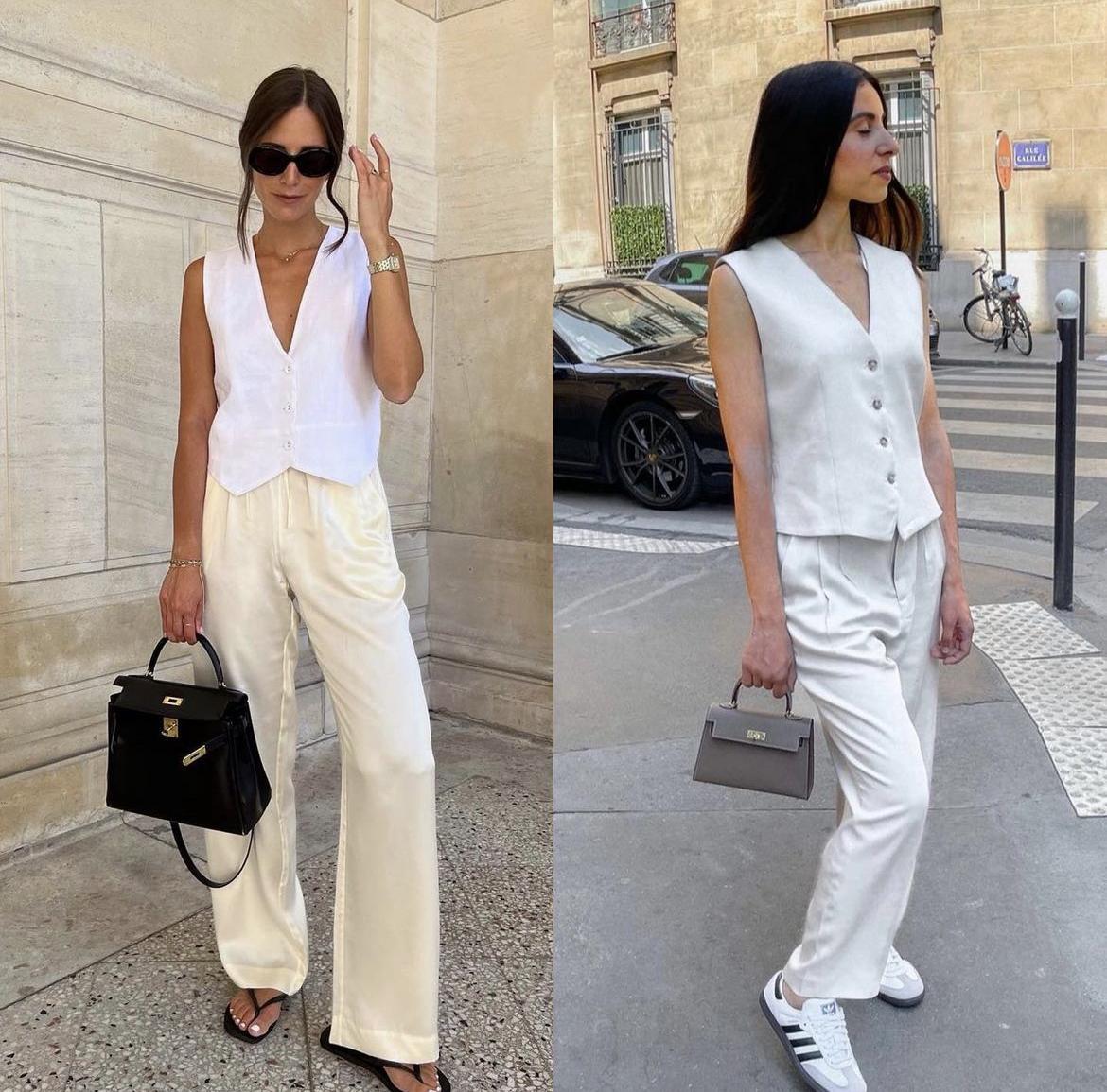 8 matching sets of white trousers to create a timeless fashion sense ...