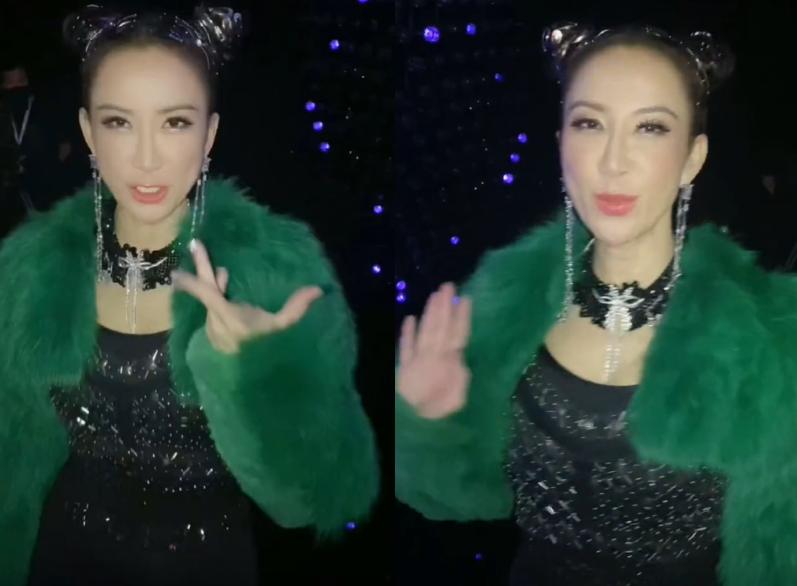 "Diva" Coco Lee dances backstage!A large piece of light behind the ...