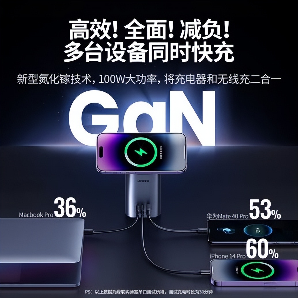 3-port fast charging + original MagSafe wireless charging module ...