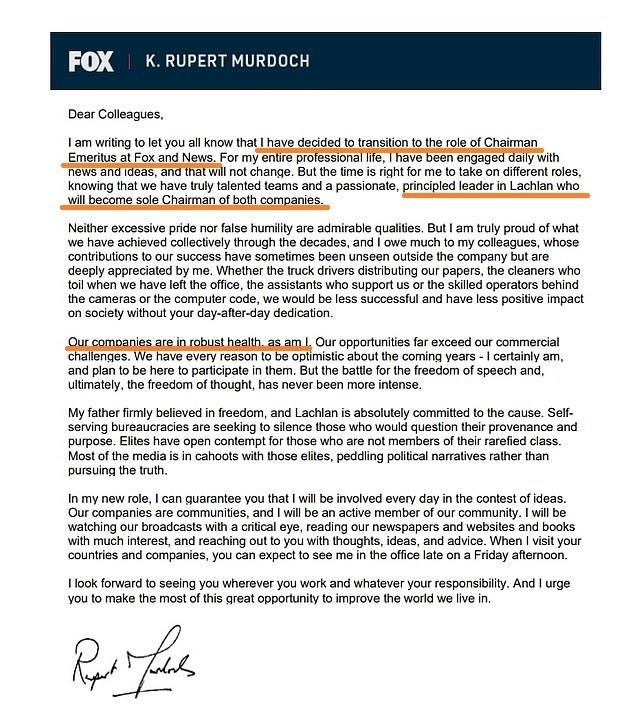 Murdoch officially announced his retirement at the age of 92, ending a ...