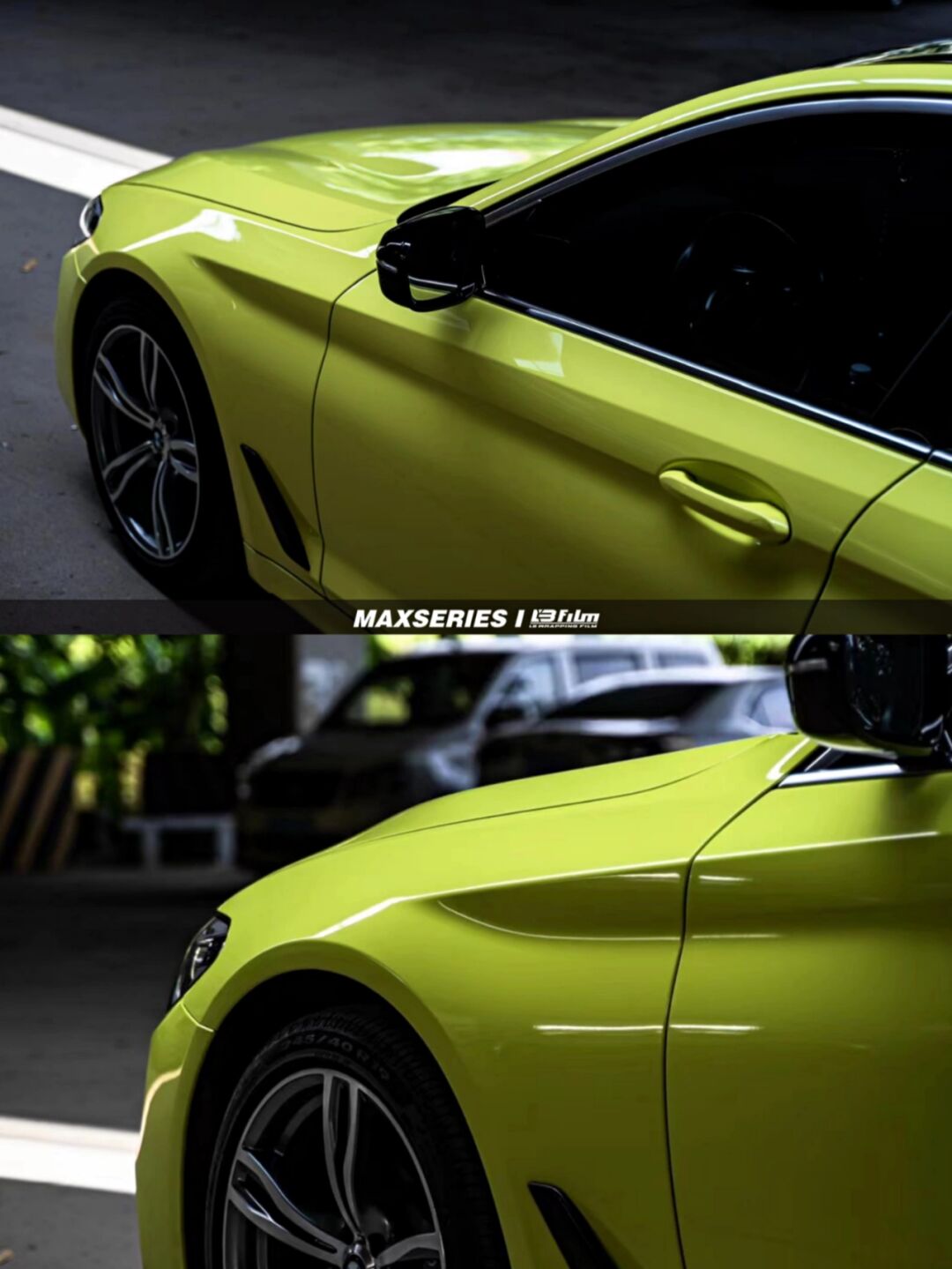 BMW 530 LB Color Change Film St. Paul Yellow, high saturation yellow ...