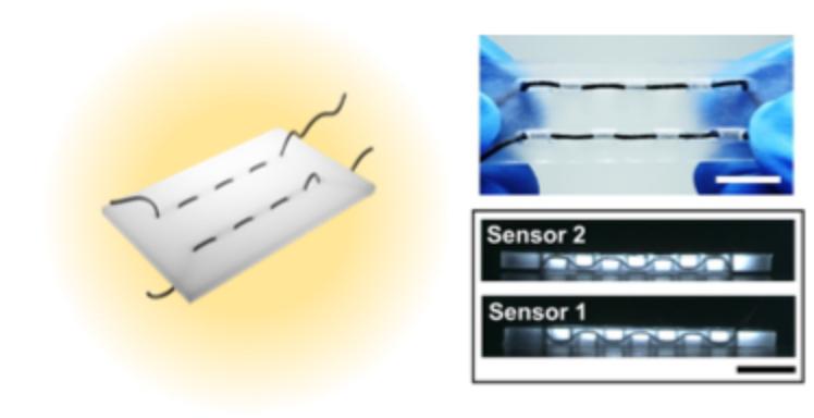 Huashi team designs wearable flexible sensor device, which can realize ...