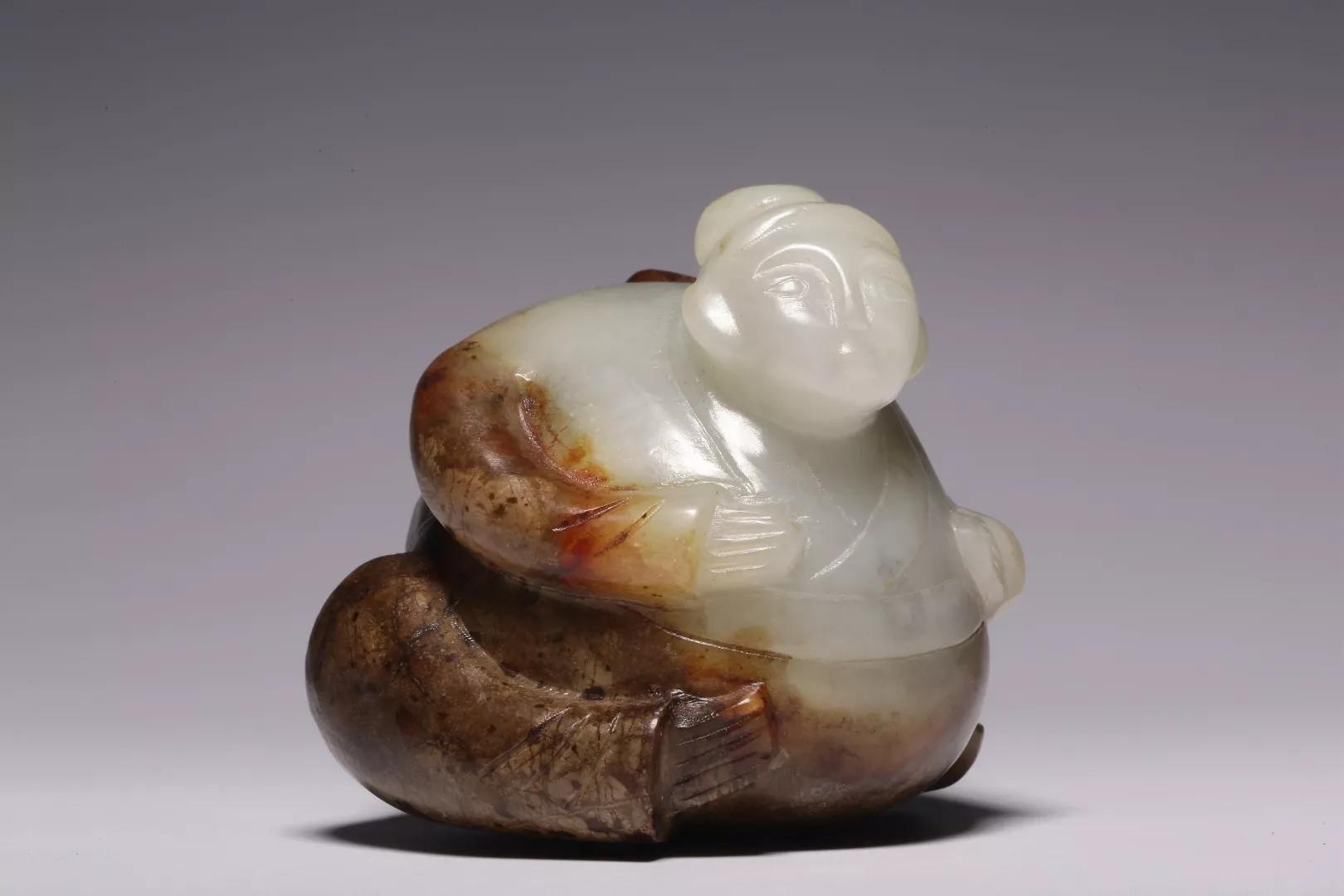 Song and Yuan Dynasties, Hetian white jade belt Qin figurines human ...