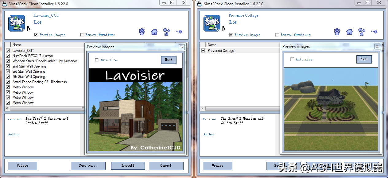 The Sims 2. 3rd Party Custom Blueprints x 1 (NO.CC + CCs) Modern ...