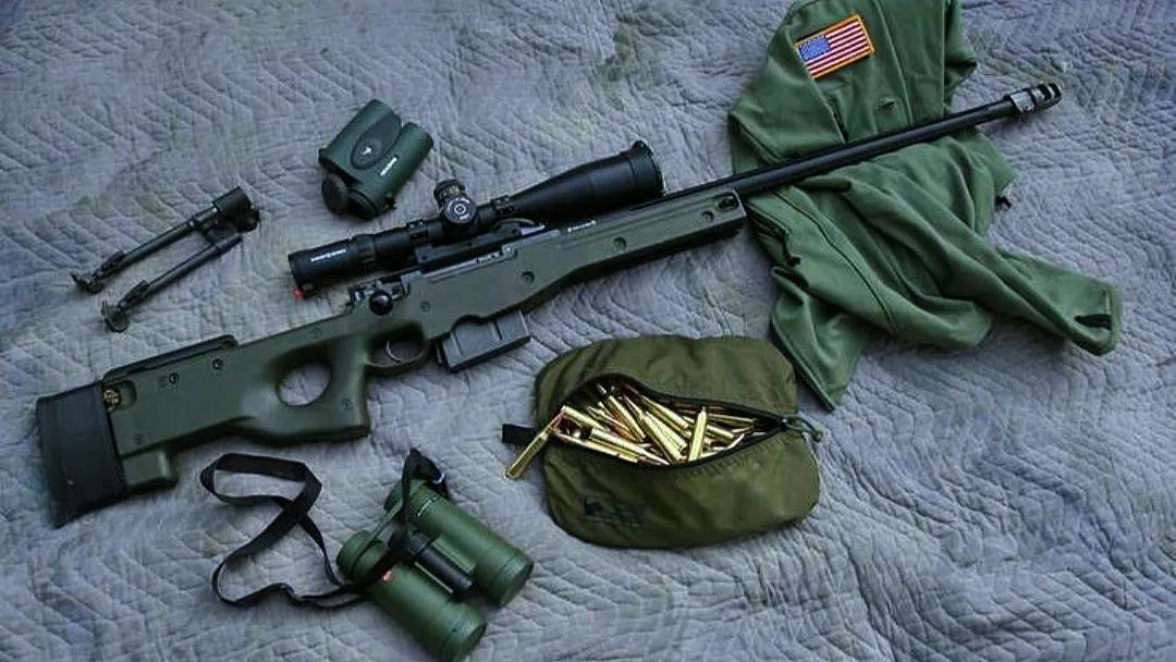 AWM sniper rifle, famous for accurate shooting ability, reliability and ...
