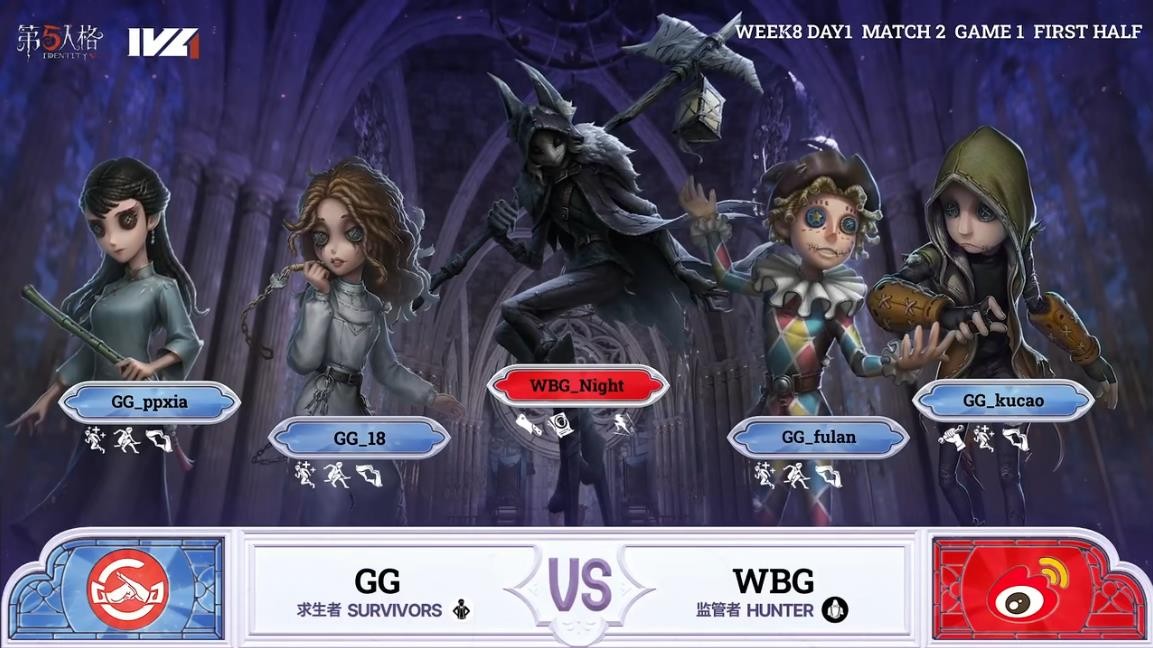 第五人格2023IVL夏季賽常規賽W8D1 第二場 WBG vs 成都GG - 資訊咖