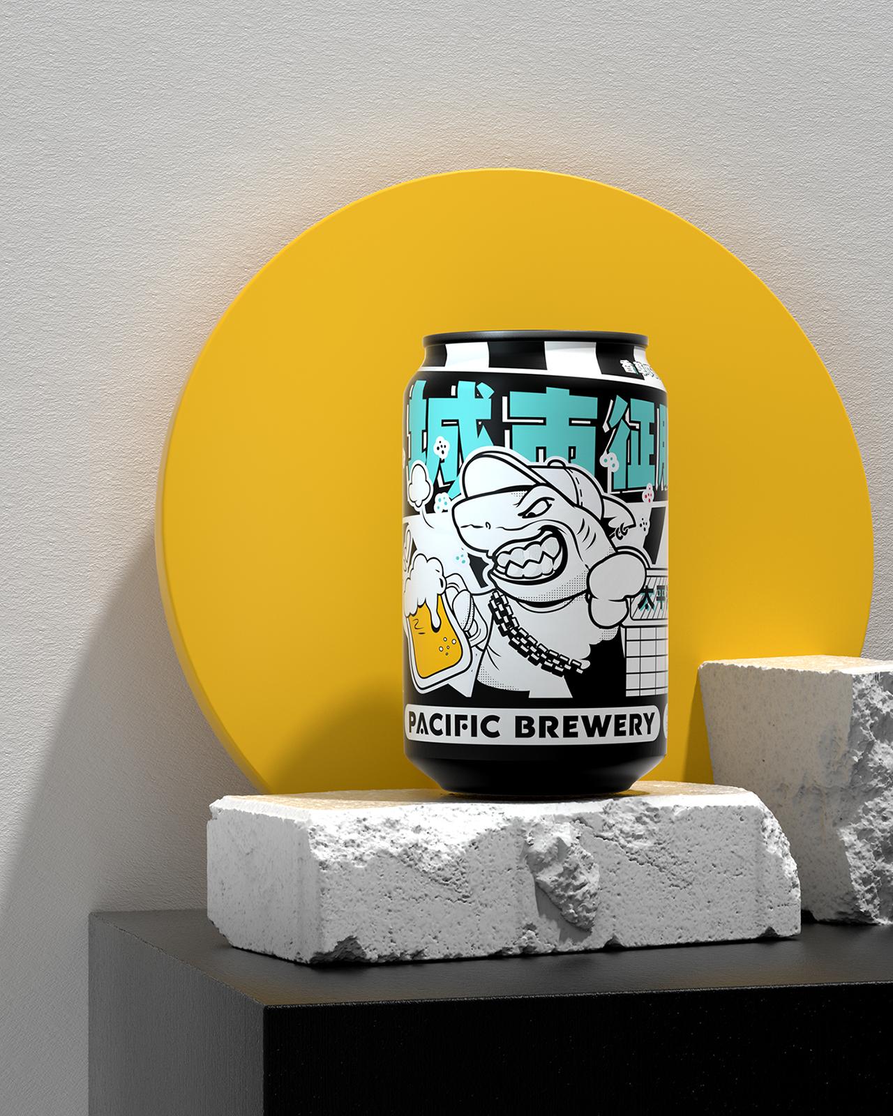 An "illustration style" craft beer brand design - iNEWS