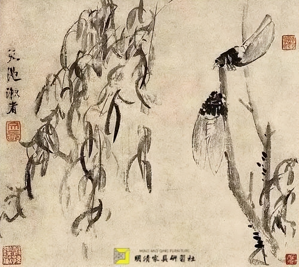 Sparse tree cicada hissing white dew cold - elaborate cicada culture ...