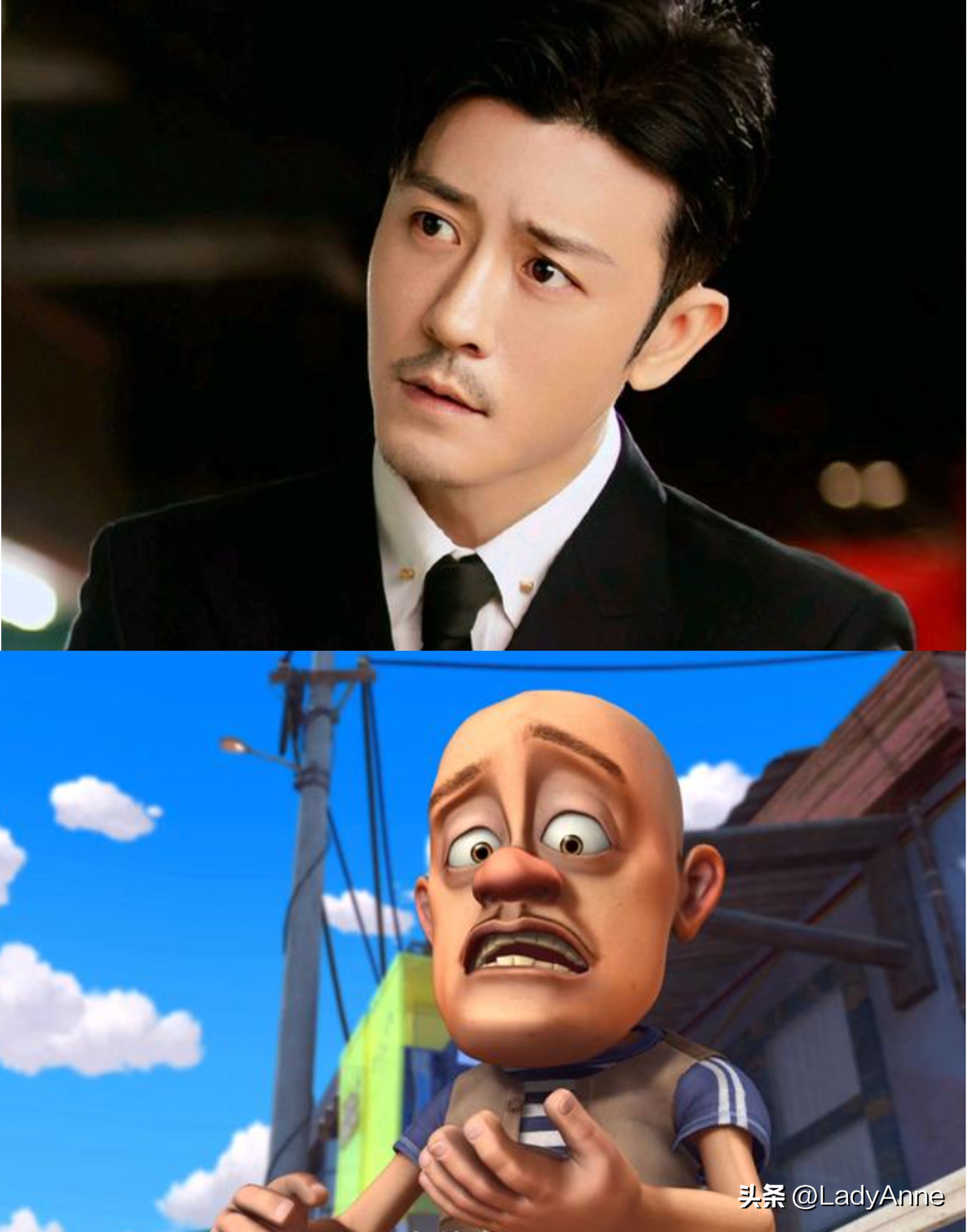 How similar cartoon characters can be when celebrities hit their faces ...