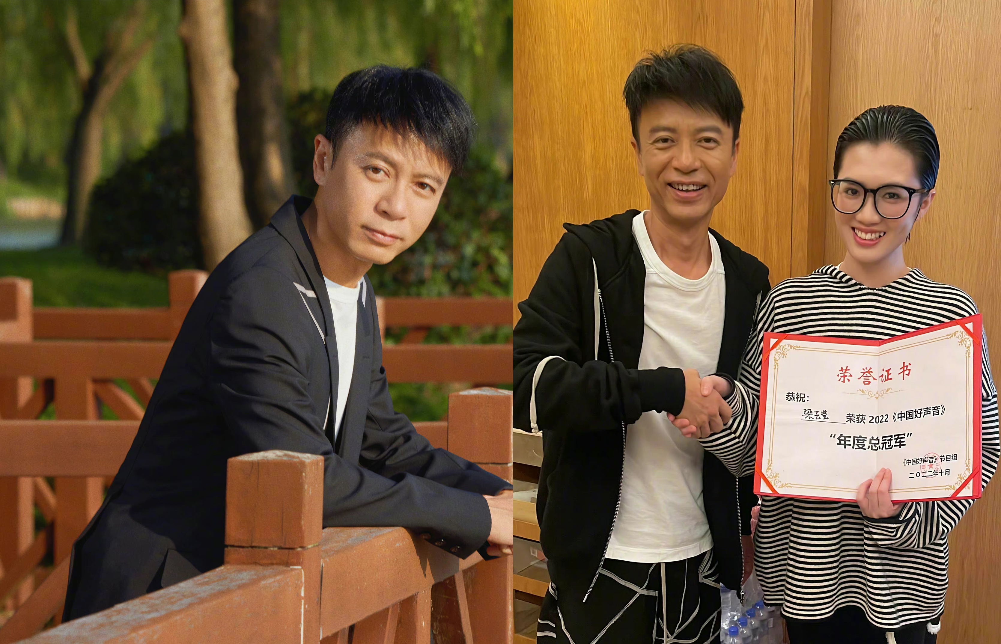 Andy Lau congratulates Keqin Li for winning the championship again. He ...