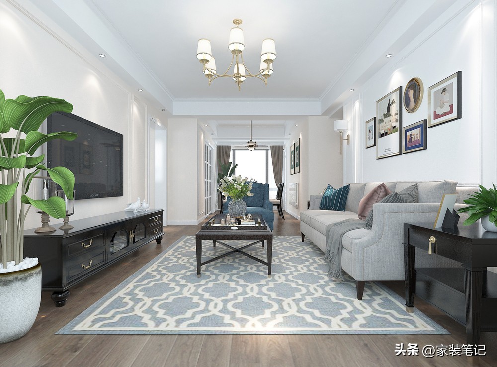 130㎡ American-style decoration, the color and soft decoration of the ...