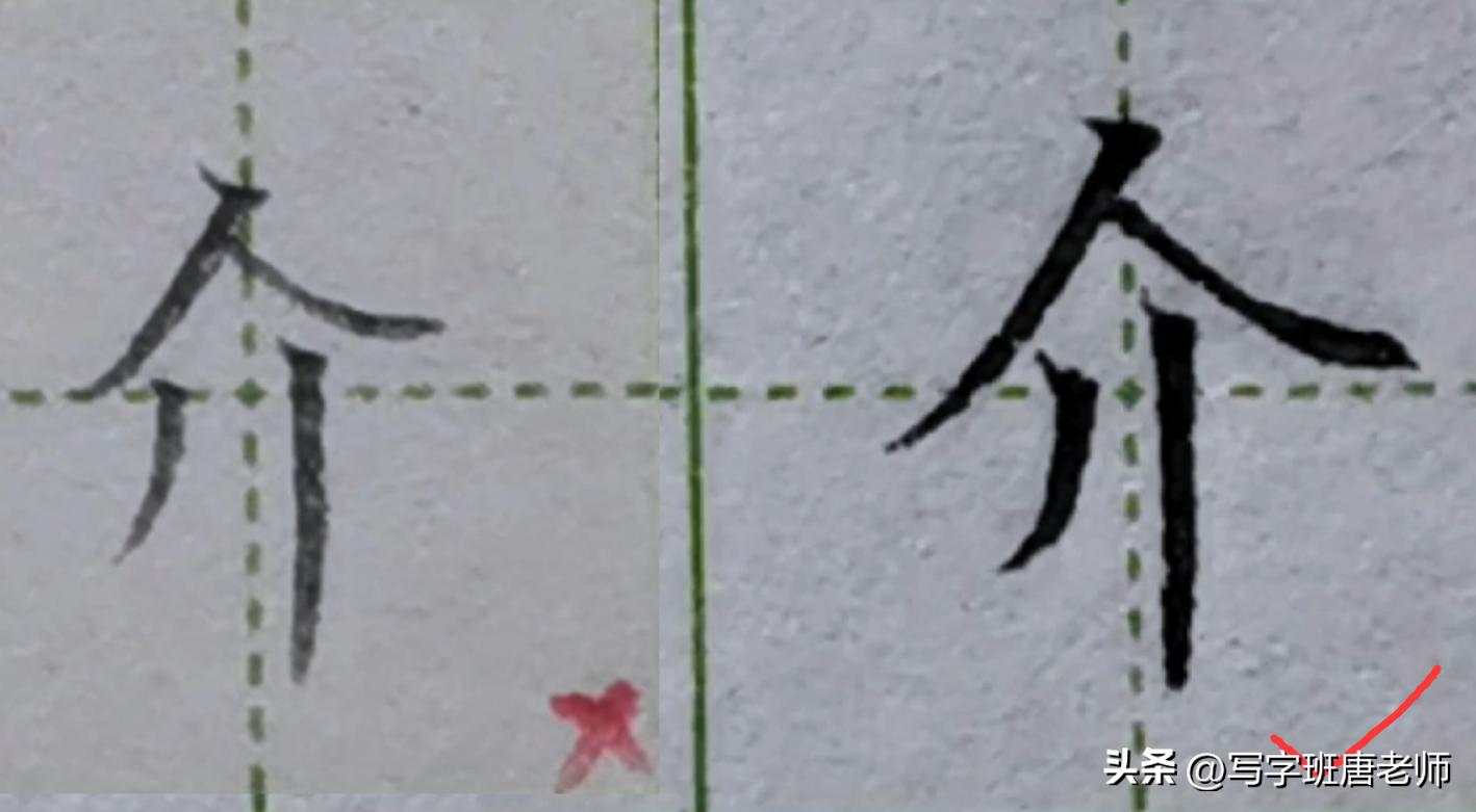 There are four major elements in the structure of regular script. If ...