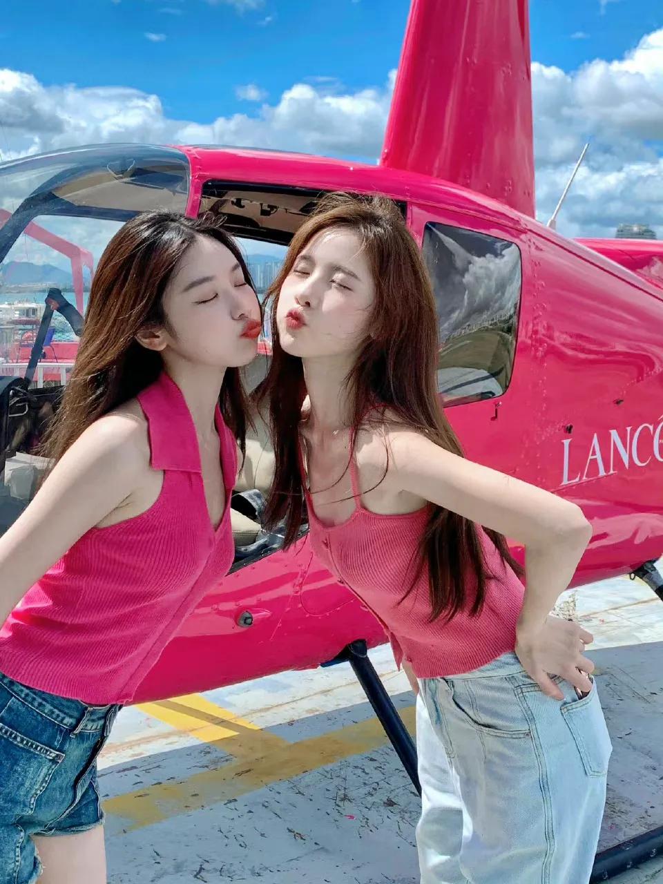 The pink girl sisters are not only beautiful, but also have a stable ...