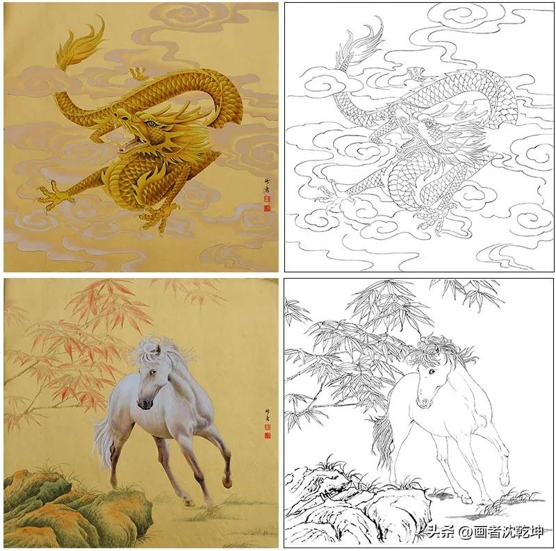 Twelve sketches of Sun Xizhi's meticulous painting of the Chinese ...