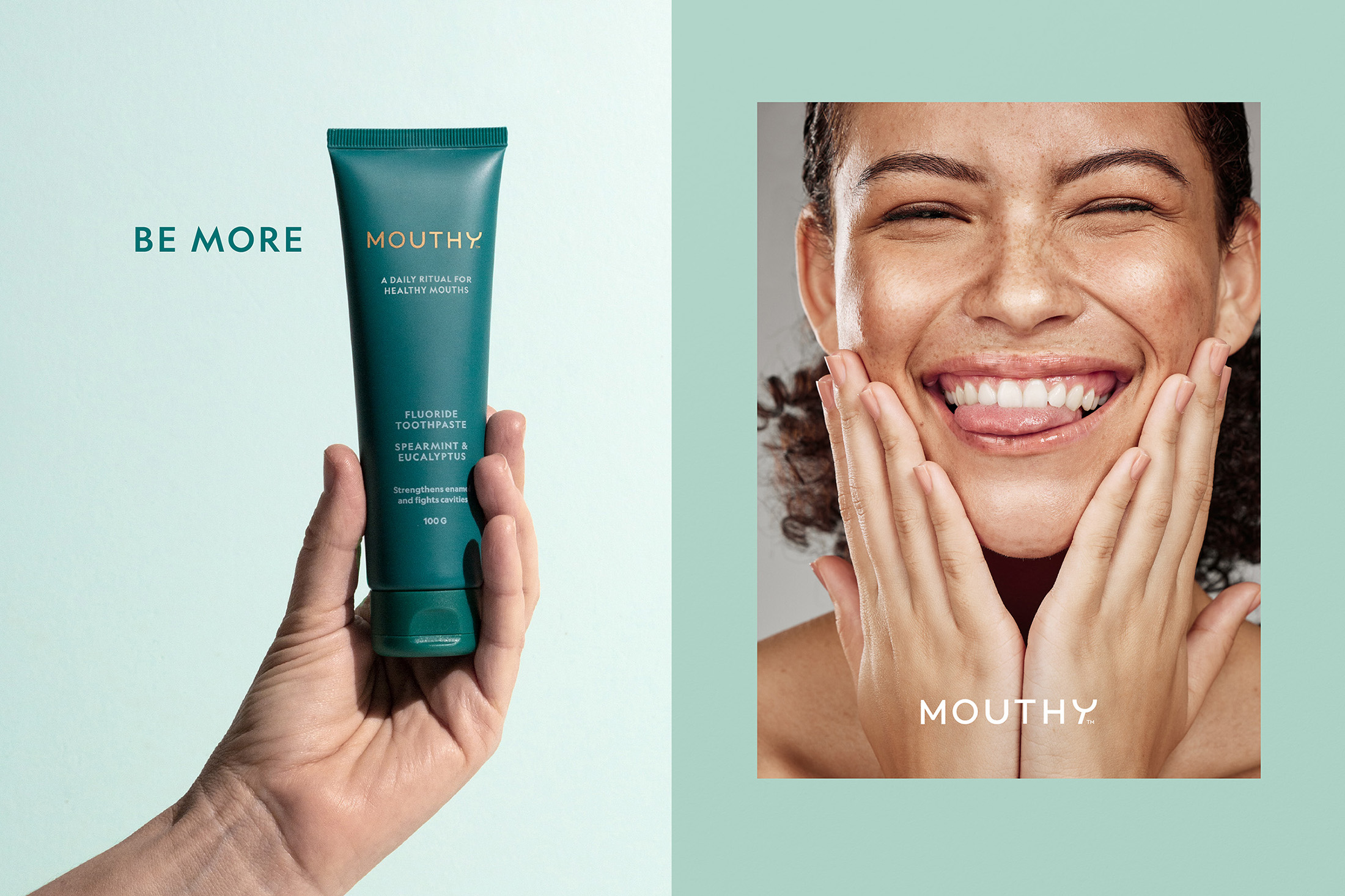 VI brand design: "New Zealand" - visual image of Mouty toothpaste brand ...