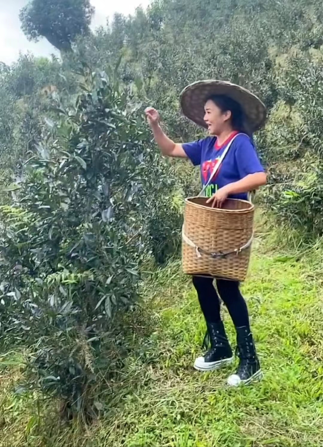 49-year-old Li Ruien rarely showed up, carrying a basket on his back to ...
