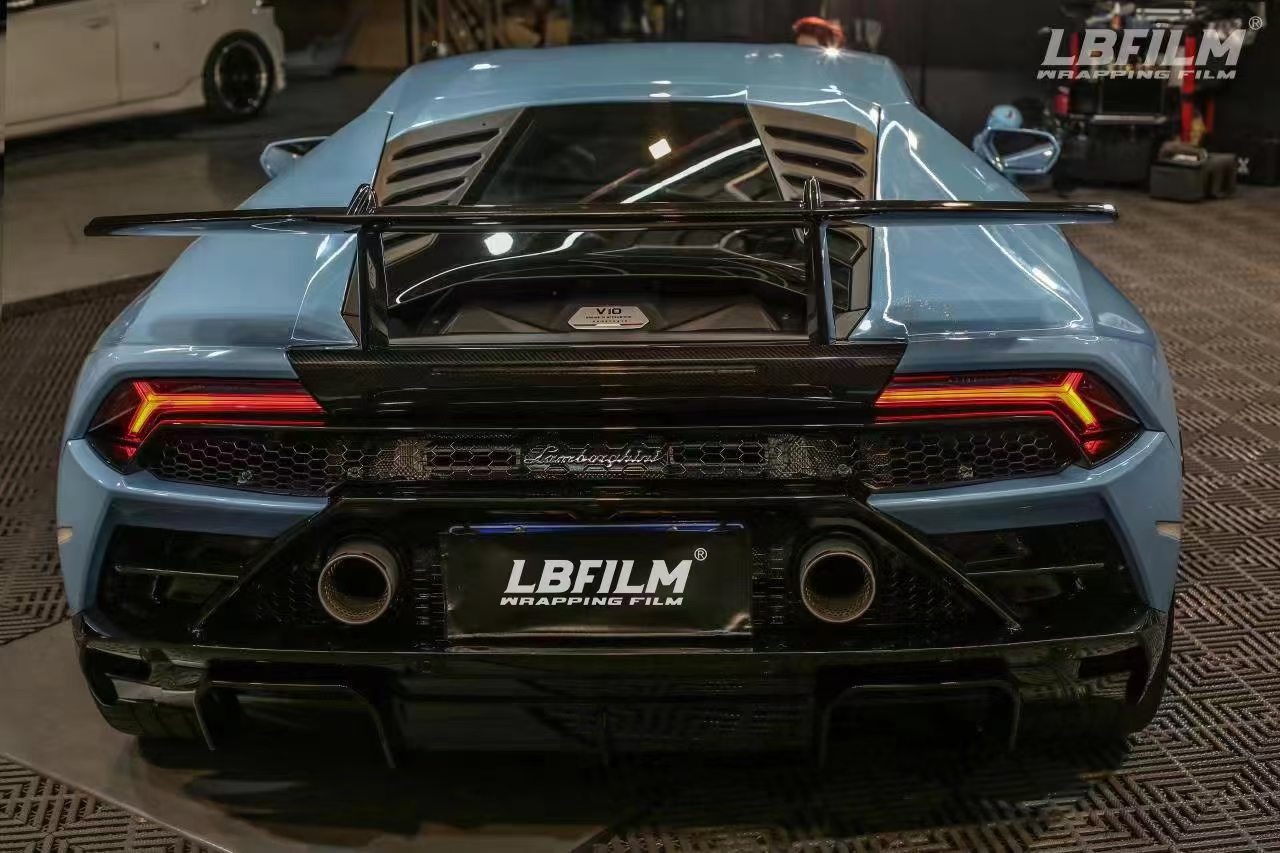 Lamborghini LB color changing film super bright North Carolina blue ...