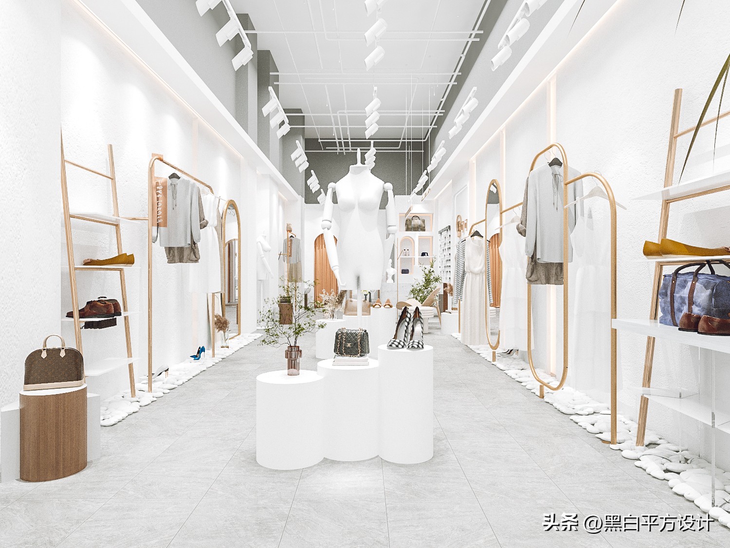 Modern minimalist light luxury women's clothing store design - iNEWS