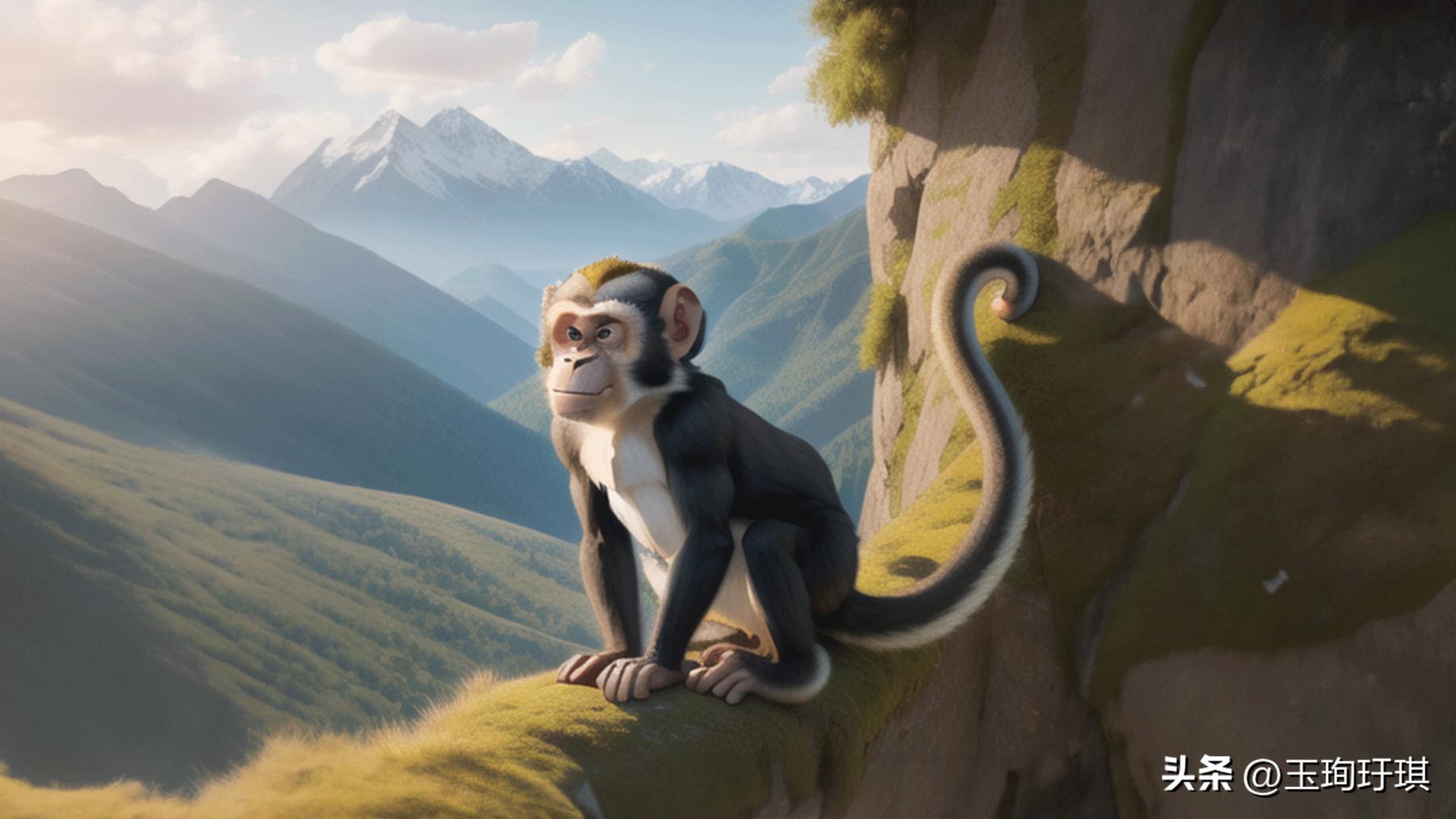 Shan Hai Jing Strange Beast: Jufu, like a monkey and leopard with ...