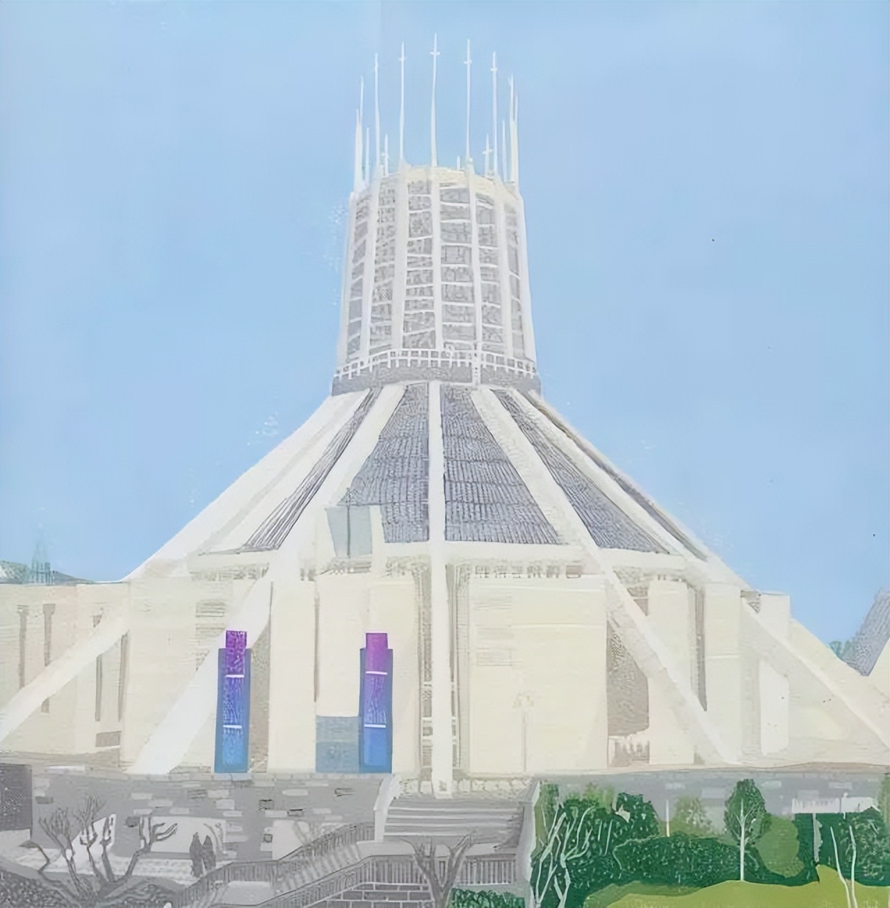 The colors of this landscape are fresh, beautiful and charming, and the ...