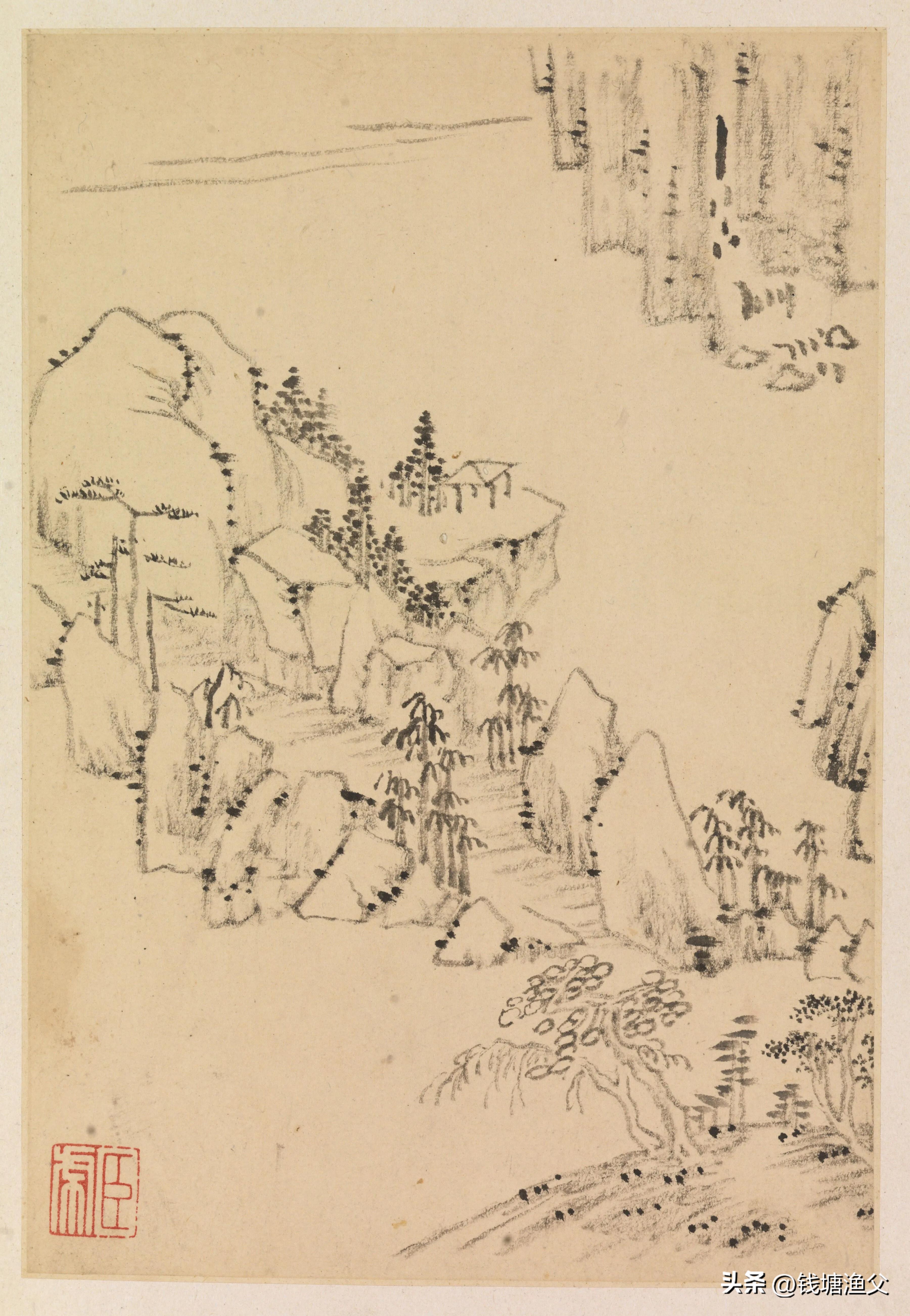 Zou Zhilin's "Antique Landscape Album" six pages - iNEWS