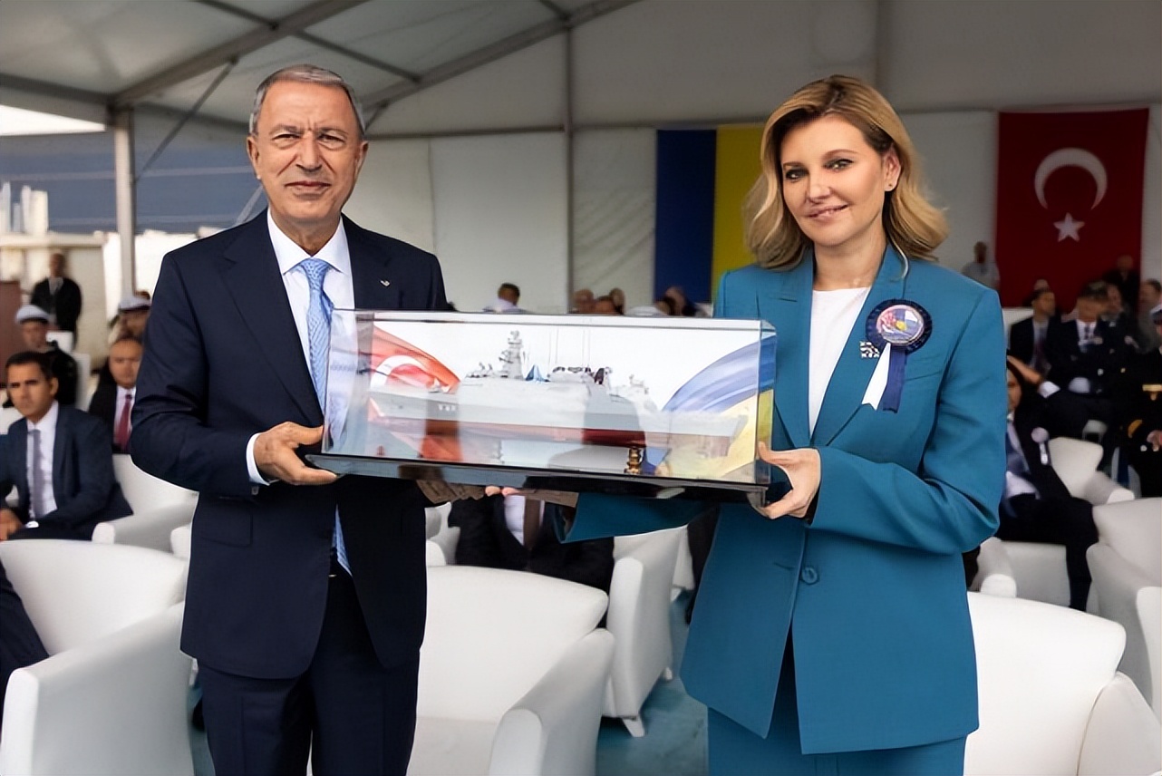 Ukrainian new frigate launched in Turkey!First Lady addresses, named ...