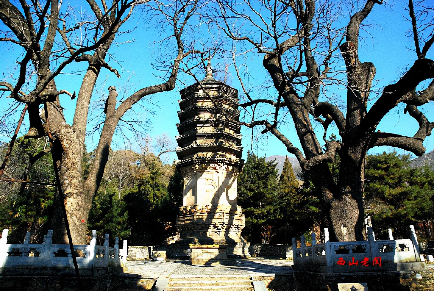 The ancient pagoda of Tanzhe Temple in Xishan-Jin Dynasty Guanghui ...