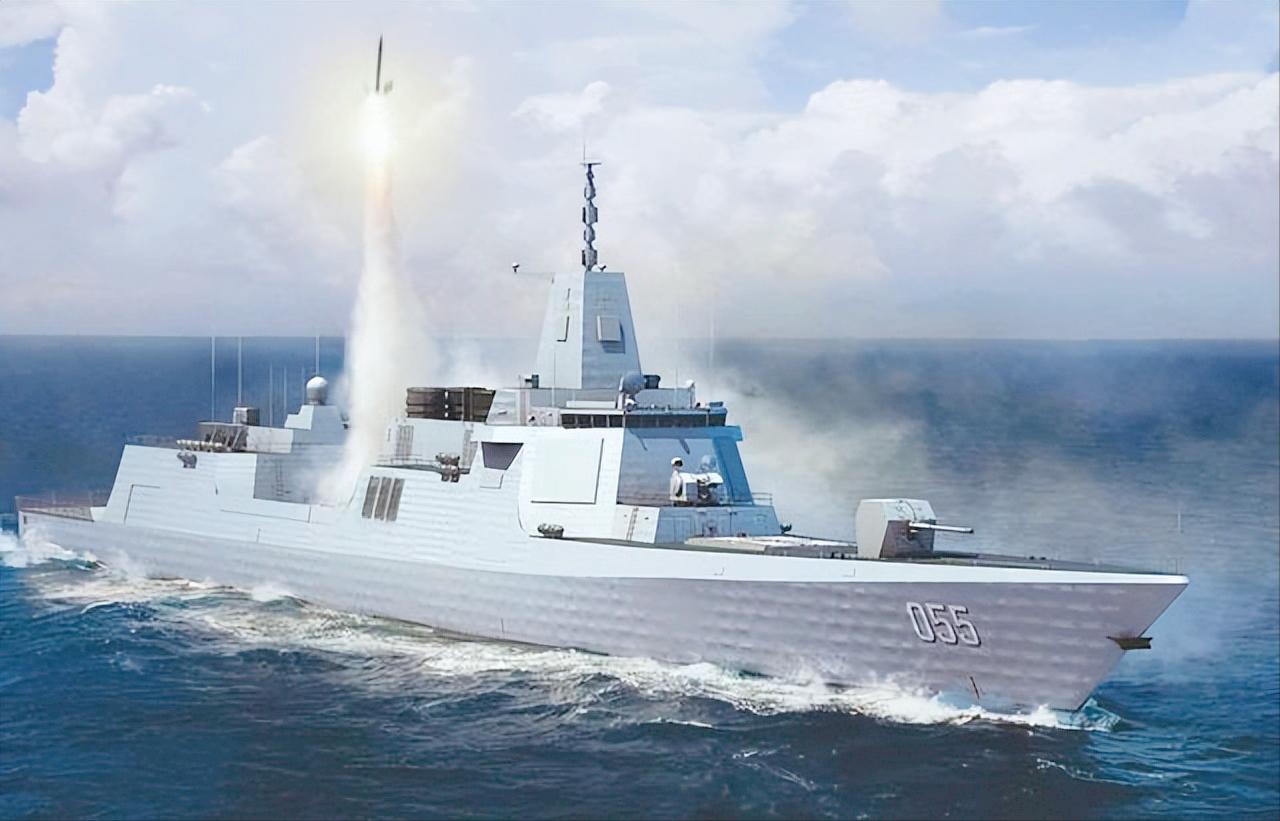 China's Type 055 destroyer, with a displacement increased to 18,000 ...