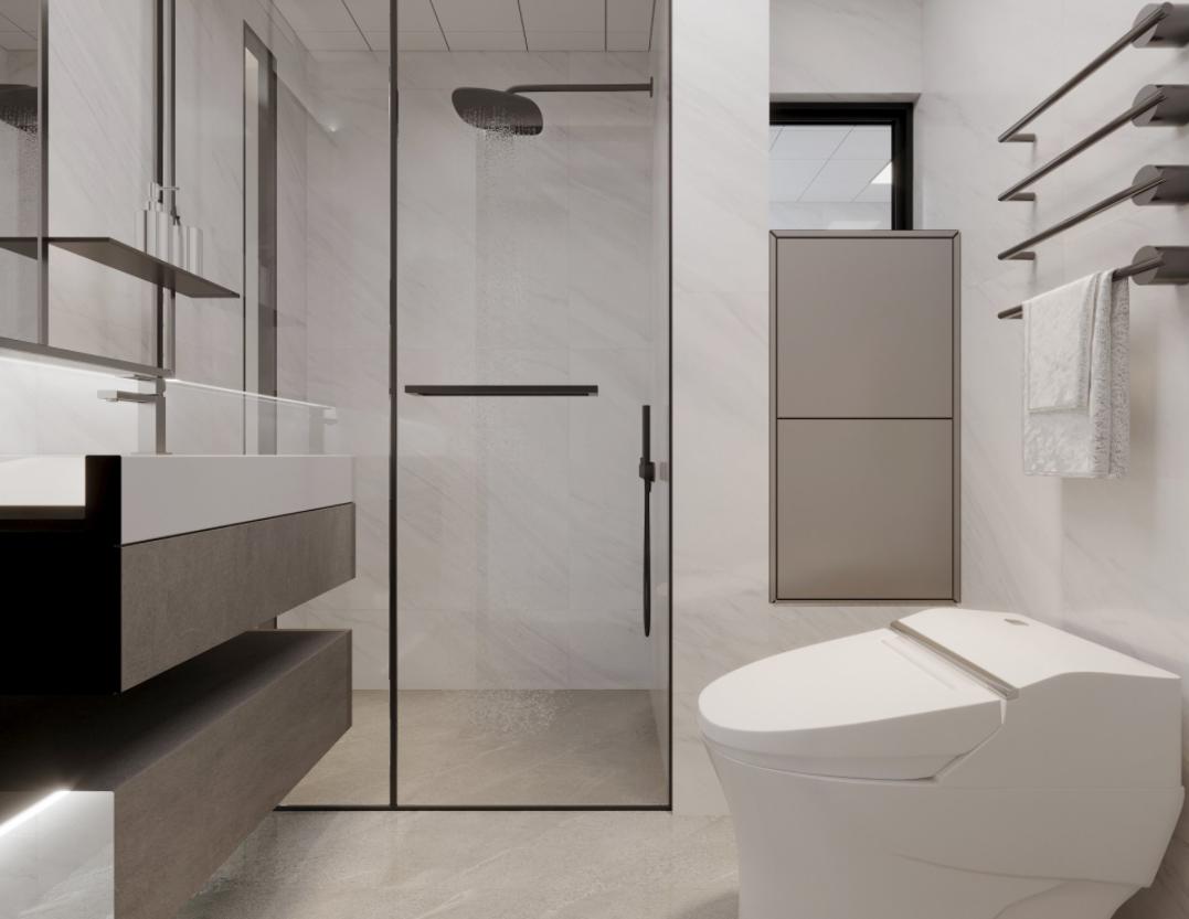 94㎡ modern concise style, bright and transparent three-bedroom design ...