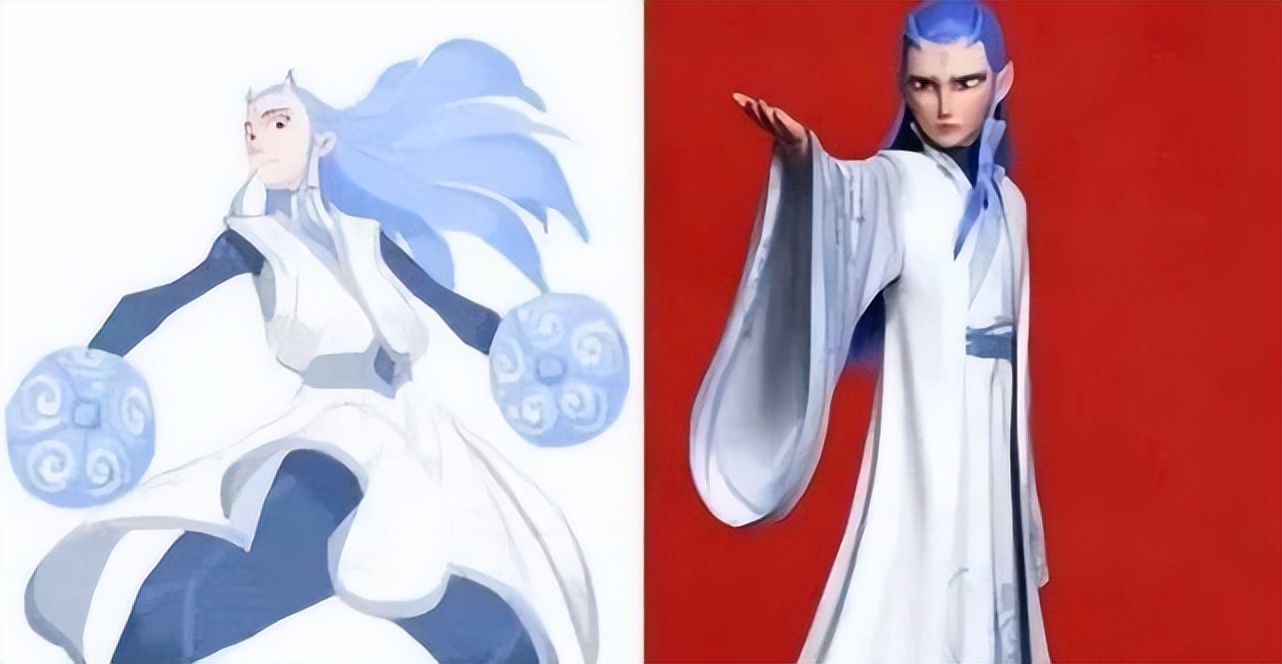 Nezha: The original character draft VS the final draft, which is very ...