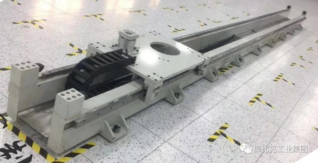 How does the robot's walking axis drive the robot to work at different ...