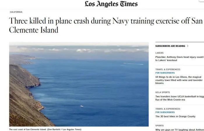 Plane crashes into sea in US, many dead - iNEWS