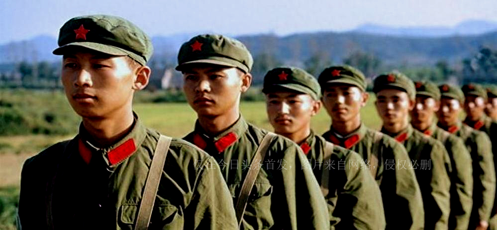 One red star and two red flags have been the symbol of the People's ...