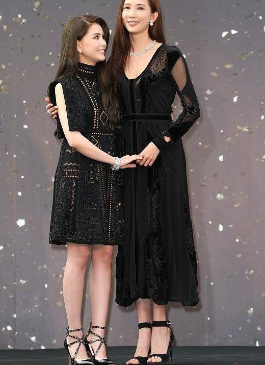 Lin Chiling and Kunling in the same frame little black dress, each ...