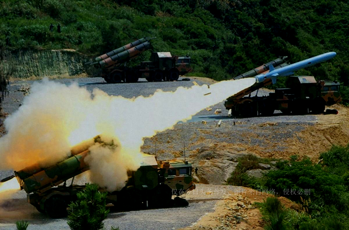 The People's Liberation Army's two heavy-duty missile salvos, combined ...