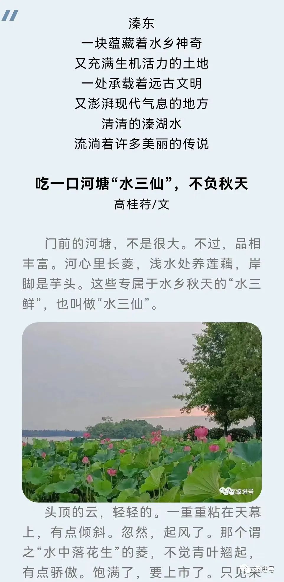 In Qindong, Dongtai, eat a mouthful of the "Three Immortals of Water ...