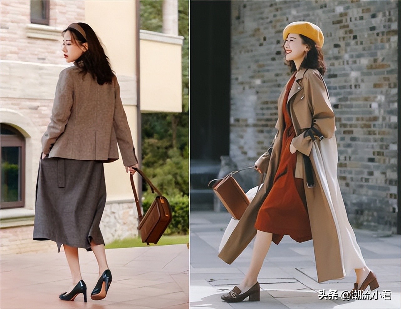 After the beginning of spring, try not to wear skirts with stockings ...