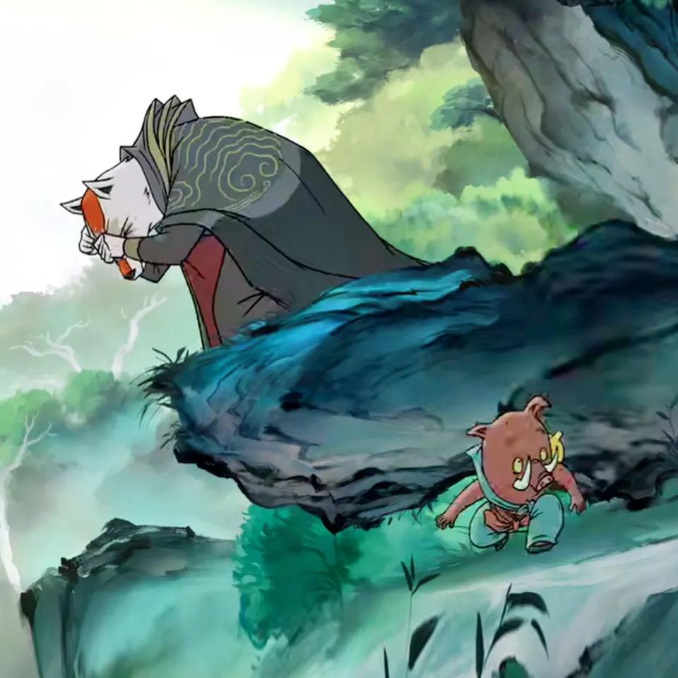 The head portrait of the little pig demon in Langlangshan (1) [The ...