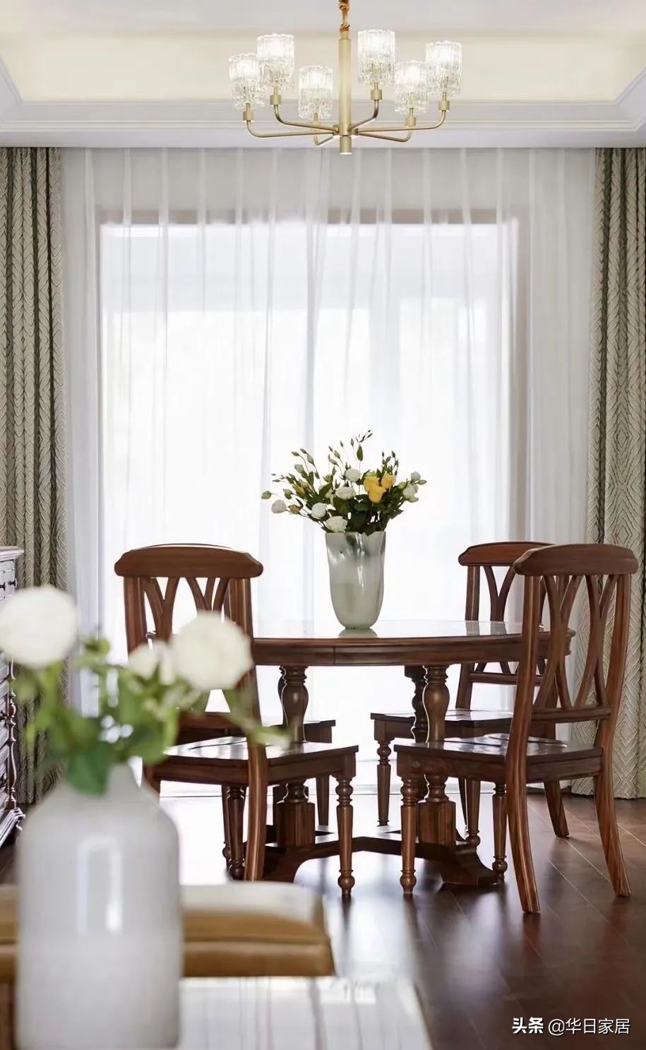 105 square meters of American decoration, as soon as you enter the door ...