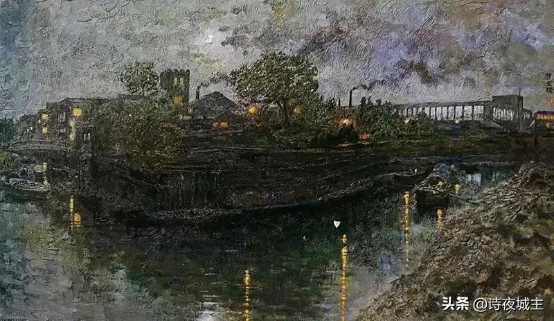 The painting master Yan Wenliang landscape oil painting style is ...