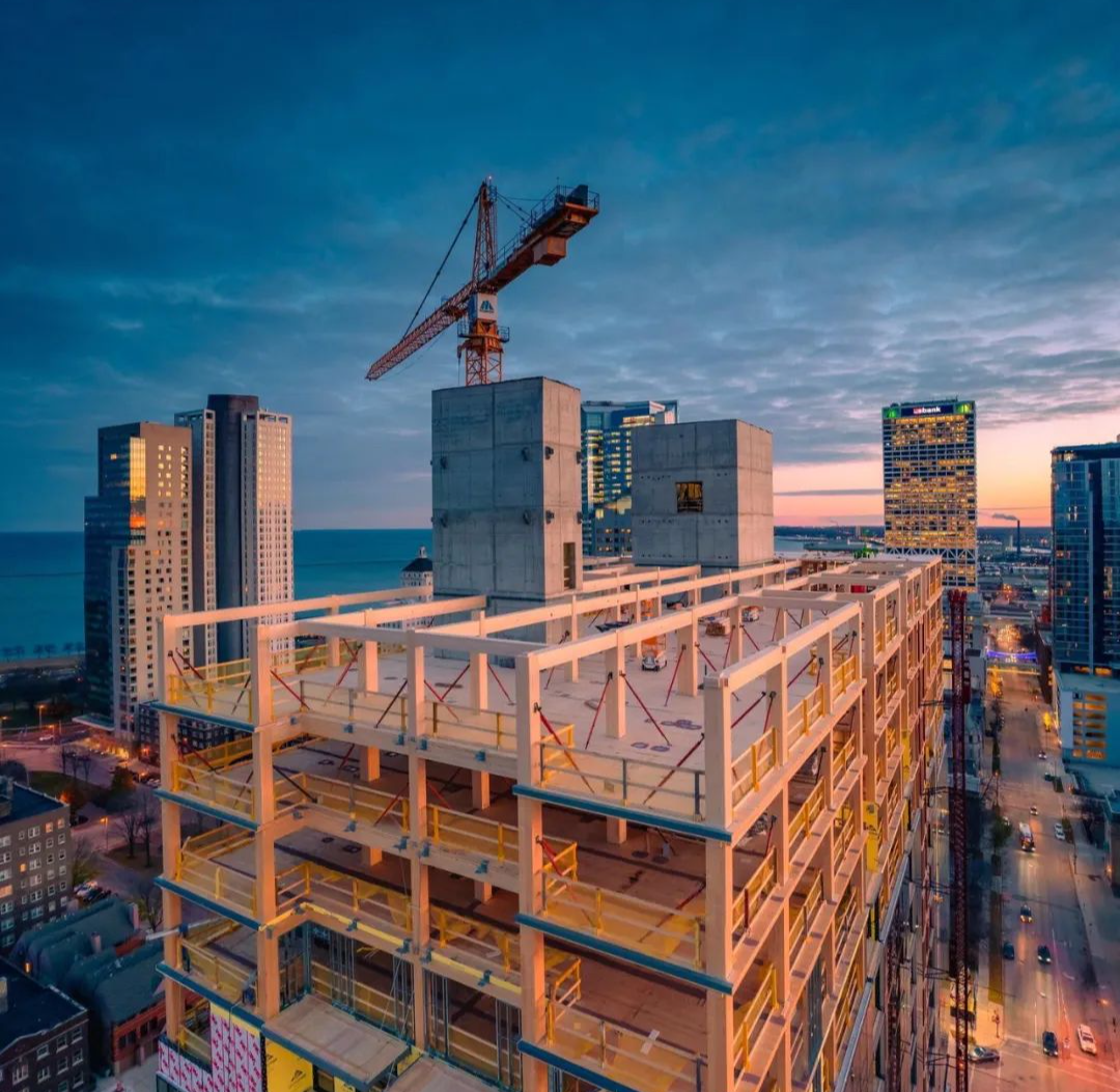 The world's tallest heavy wood building is born!25th-floor Ascent ...