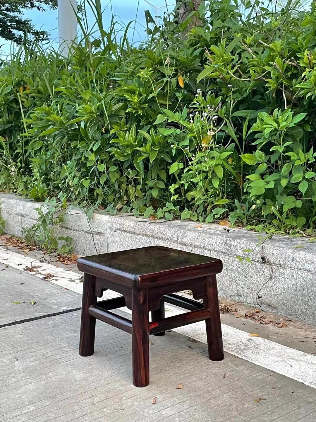 Big red rosewood Wang Shixiang same style rich stool - iNEWS