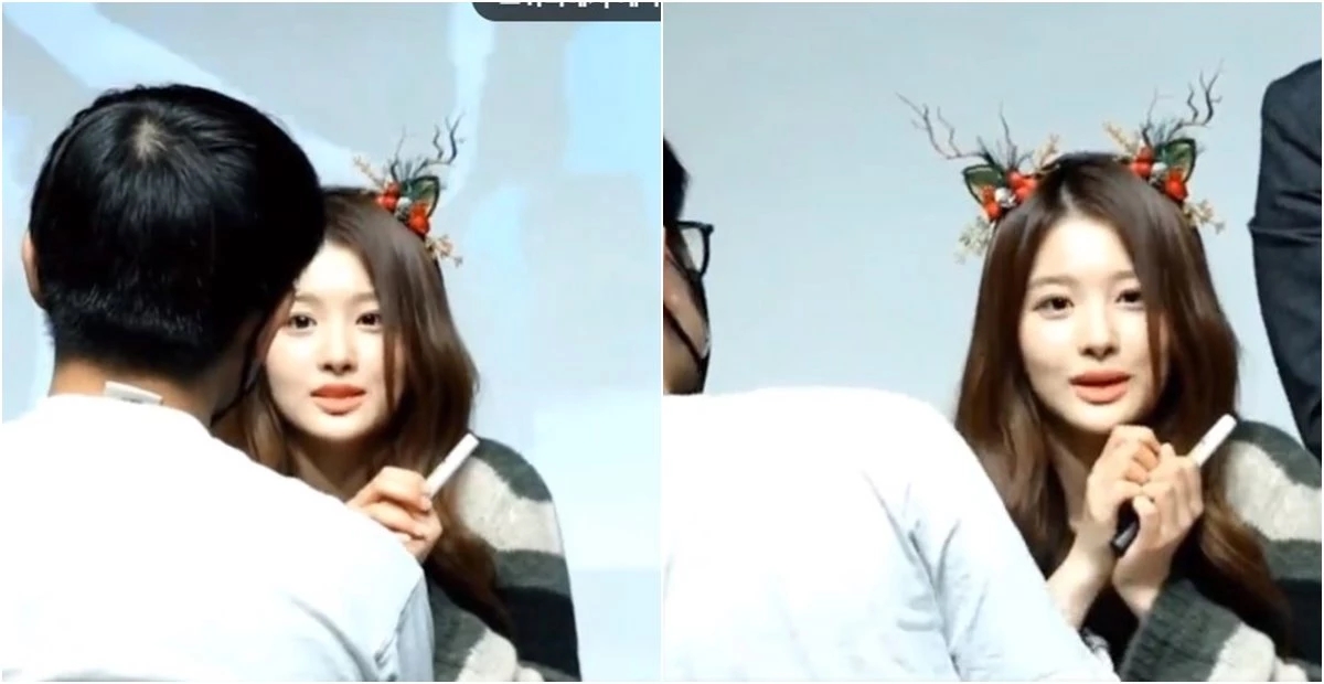 The 19-year-old girl group idol was questioned and cried by male fans ...